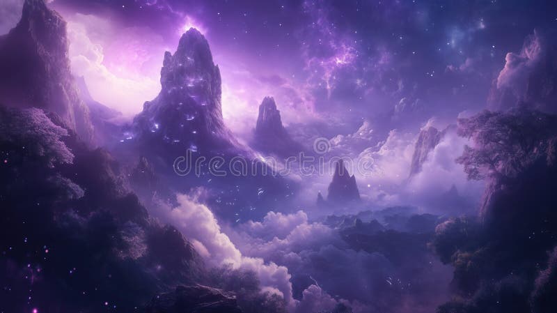 Purple fantasy stock photo. Image of ethereal, concepts - 334206934