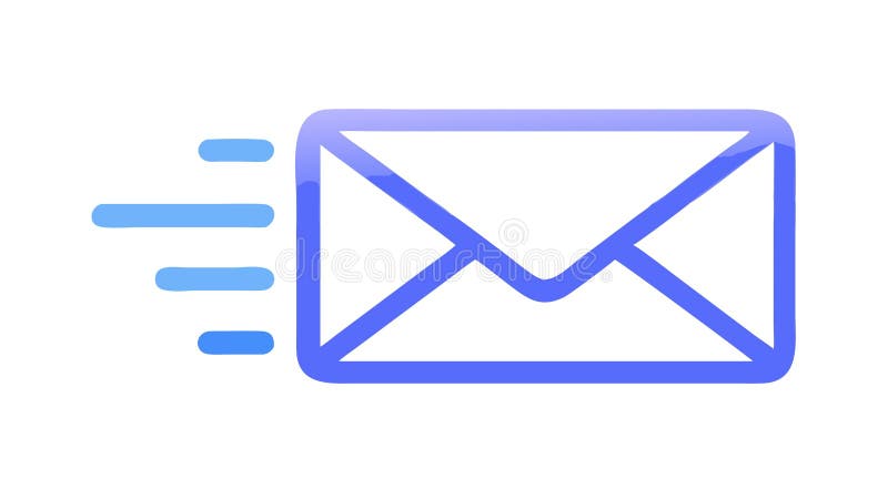 Purple Fast Sending Email Envelope Communication, Vector Design ...