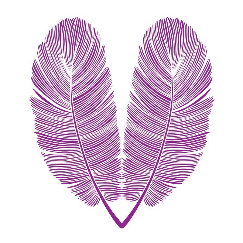 Purple Feather Abstract Background Stock Illustration - Illustration of ...