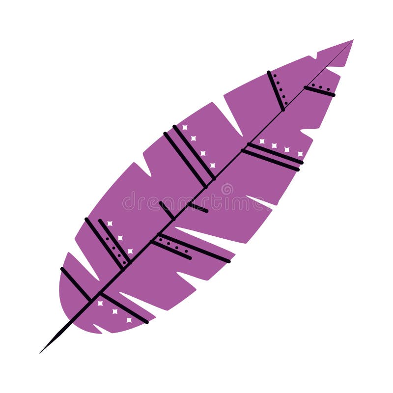 Purple Feather Cartoon Isolated Design Icon White Background Stock ...