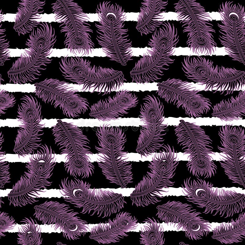 Purple Feather Abstract Background Stock Illustration - Illustration of ...