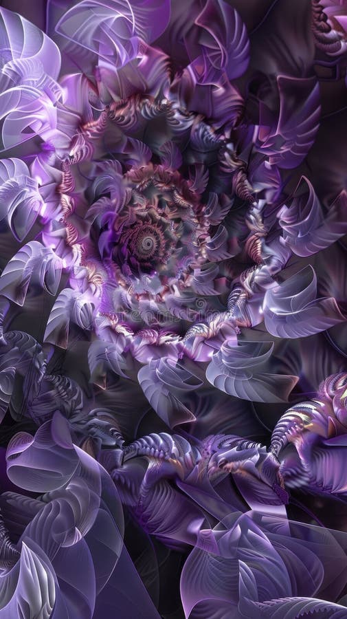 Purple, Featuring a Swirling Vortex or Spiraling Tentacle-like ...