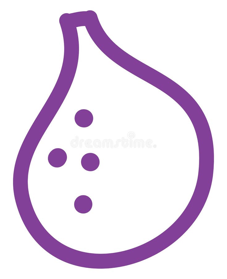 Purple fig, icon icon stock vector. Illustration of exotic - 259788446