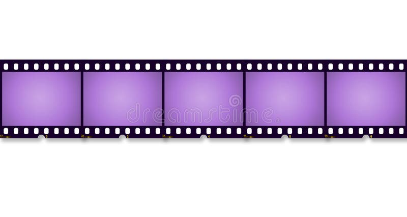 Purple Film Strip Template Isolated Stock Illustration - Illustration ...