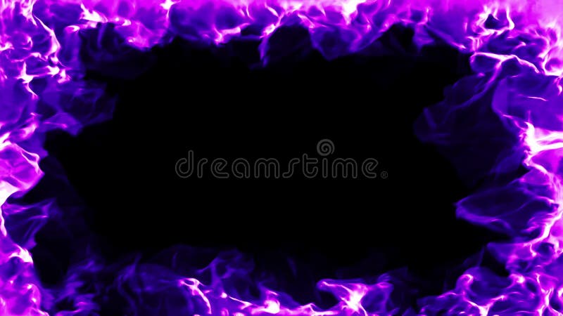 Purple Fire Side Corner Loop Animation Stock Footage - Video of flame ...