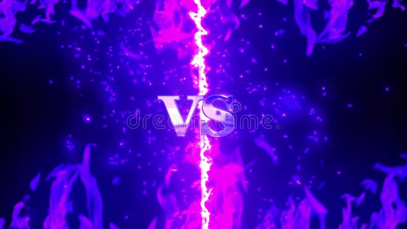 Purple Fire Versus Interface Background Loop Animation Stock Video ...