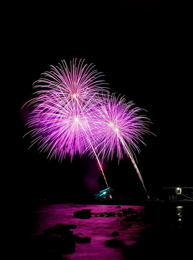 Purple fireworks stock photo. Image of glowing, colorful - 16299584