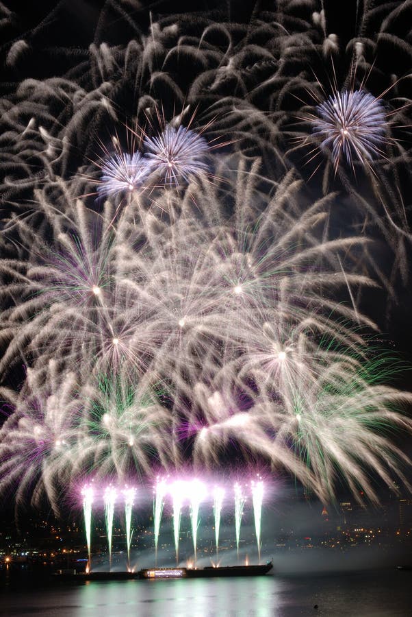 Purple Fireworks stock image. Image of event, independence - 2733647