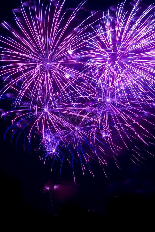 Purple fireworks stock image. Image of july, year, holiday - 6571111