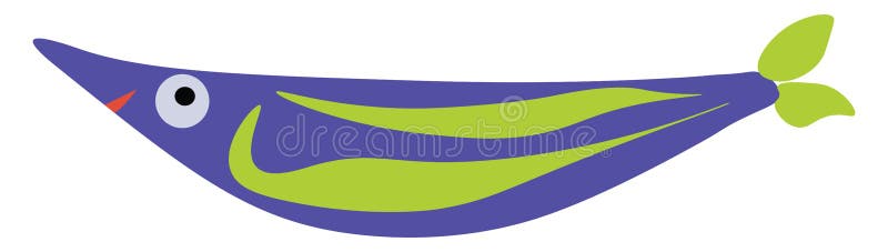 Purple Fish, Illustration, Vector Stock Illustration - Illustration of ...