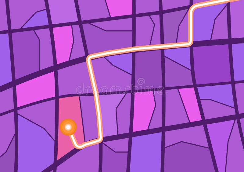 Purple flat map top view stock vector. Illustration of blue - 353434762