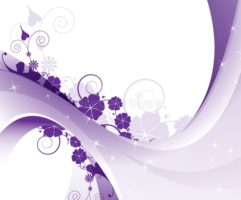 Purple floral pattern stock vector. Illustration of abstract - 20917685