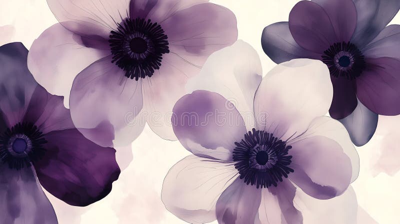Purple Floral Pattern for Digital Print Stock Illustration ...