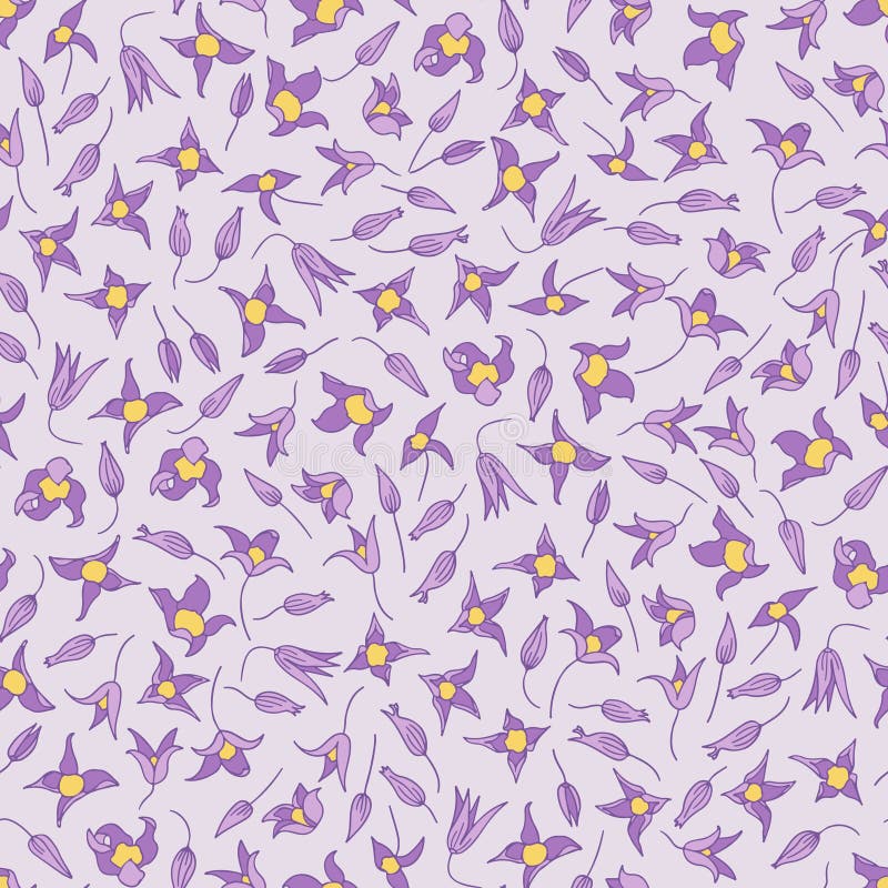 Purple Floral Pattern with Small Purple Flowers in the Background ...