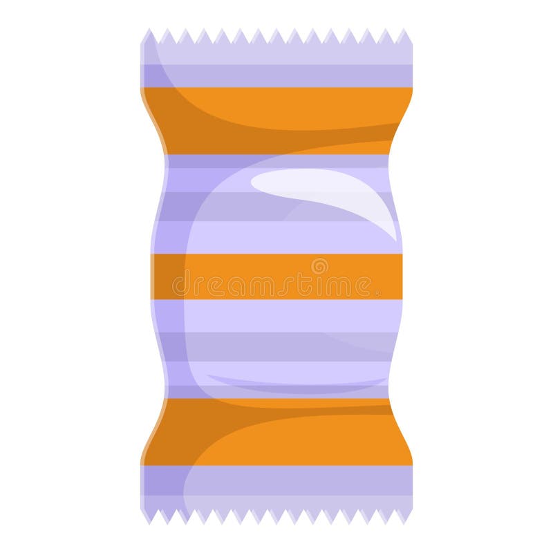 Purple Flow Pack with Orange Stripes for Candy Stock Vector ...