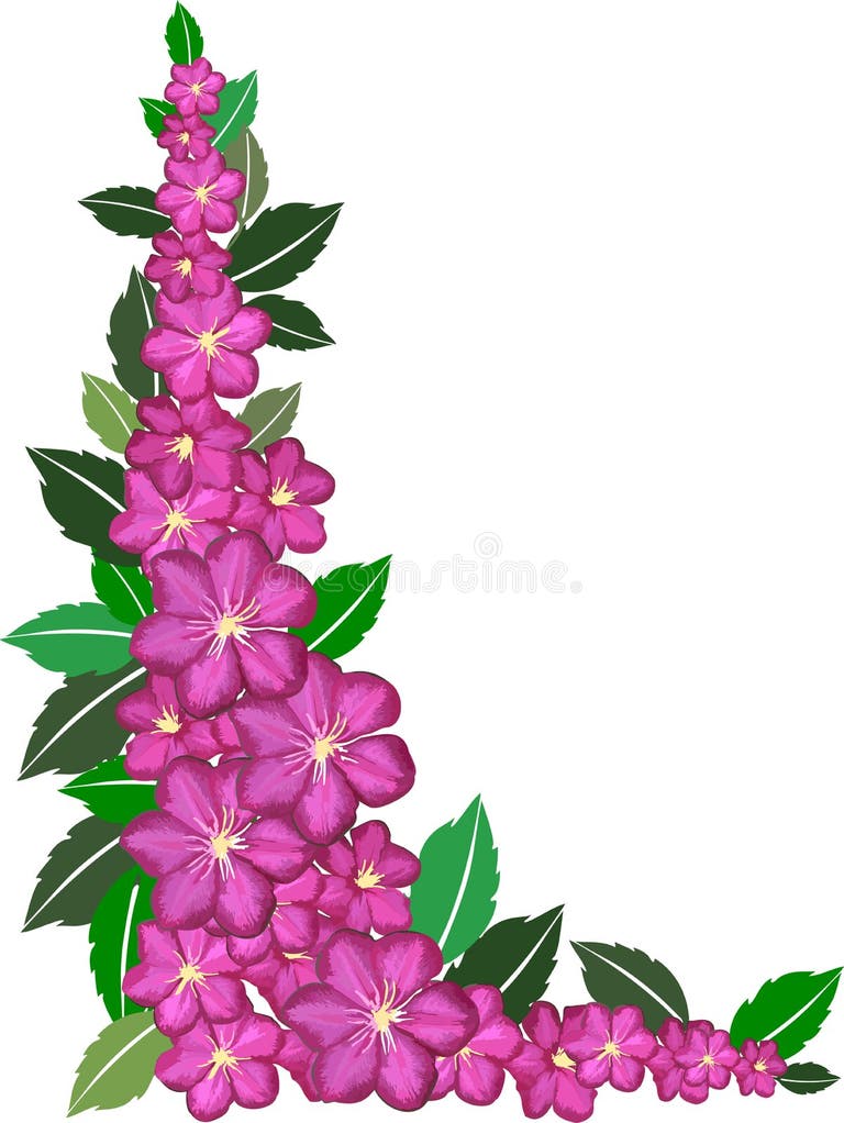 Purple Flower Border Stock Illustrations – 37,332 Purple Flower Border ...
