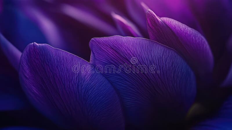 Purple Flowers Bloom Vibrantly Against a Dark Blue Backdrop. Stock ...