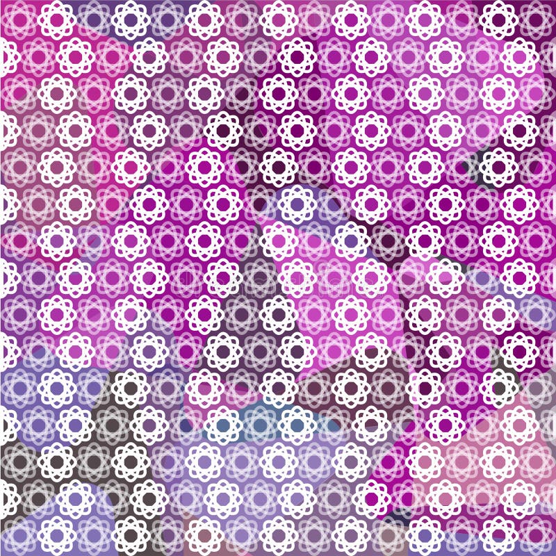 The Purple Flowers Design Pattern Wallpaper Stock Illustration ...