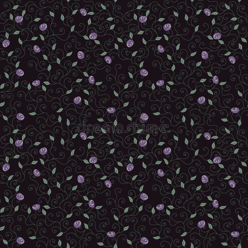 Purple Flowers. Pattern stock illustration. Illustration of florals ...
