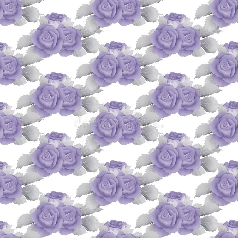 Purple Flowers In A Seamless Pattern Design Perfect To Use On The Web