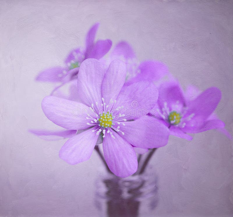 Purple Flowers In Vase Picture. Image: 95931680