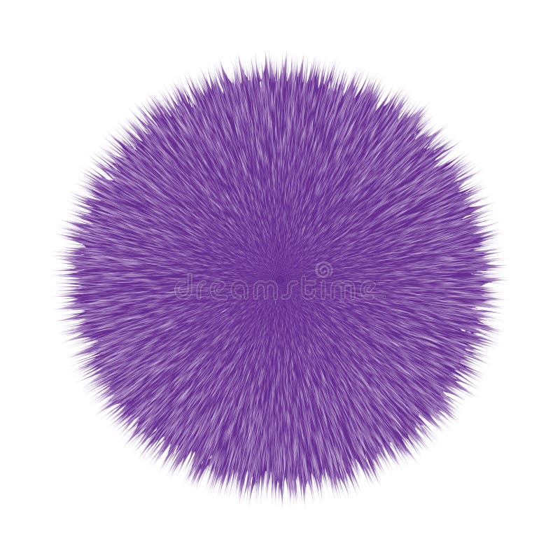 Purple Fluffy Vector Hair Ball Stock Vector - Illustration of bright ...
