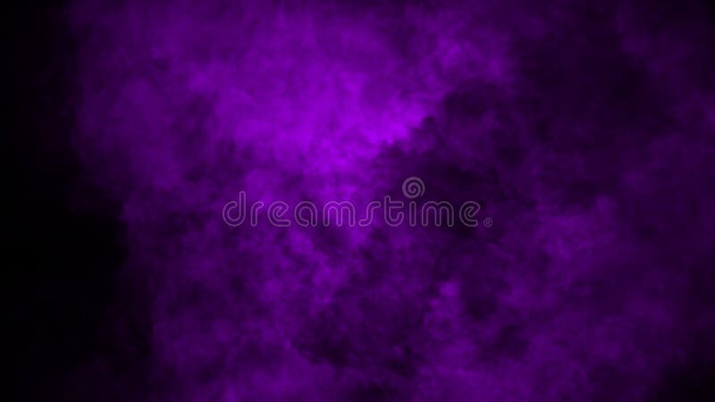 Purple Fog and Mist Effect on Isolated Black Background for Text or ...