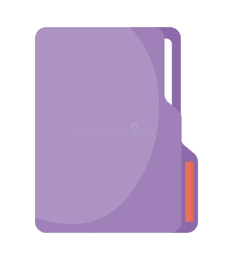 Purple Folder Template with Floral Details Stock Vector - Illustration ...
