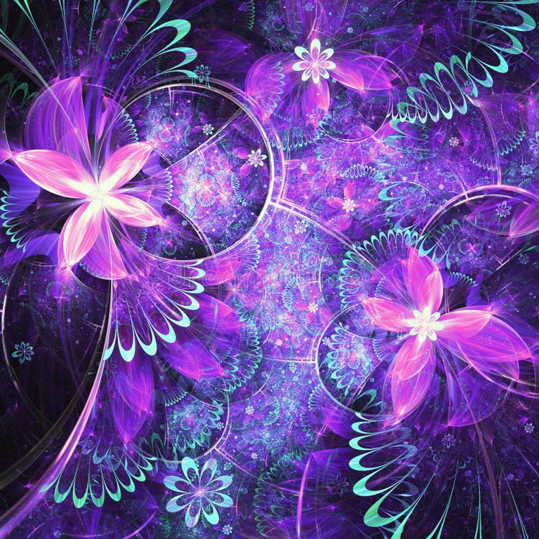 Fractal Flowers Stock Illustrations 21 801 Fractal Flowers Stock