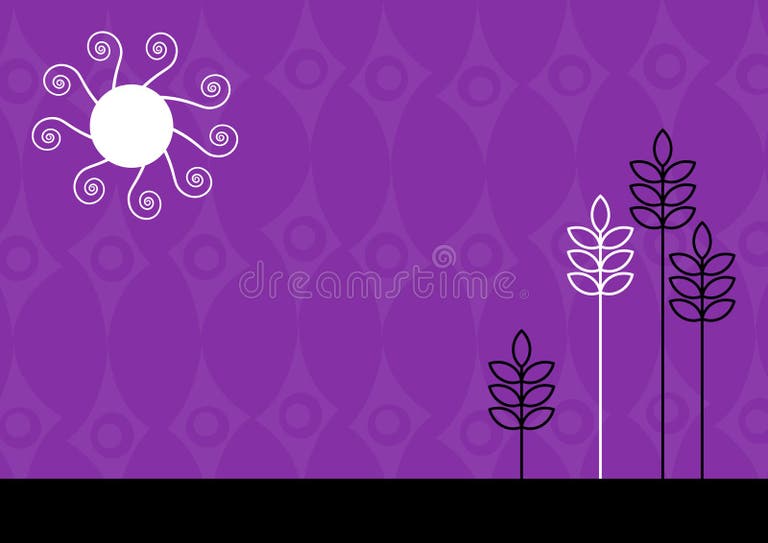Purple Funky Illustration. Vector Art Stock Vector - Illustration of ...