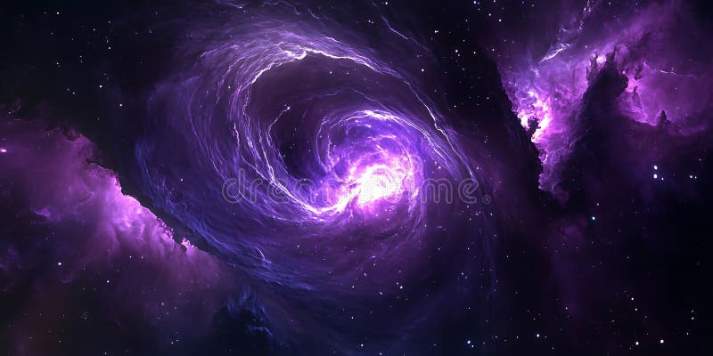 Purple Galaxy Nebula Stunning Space Background Image Stock Illustration ...