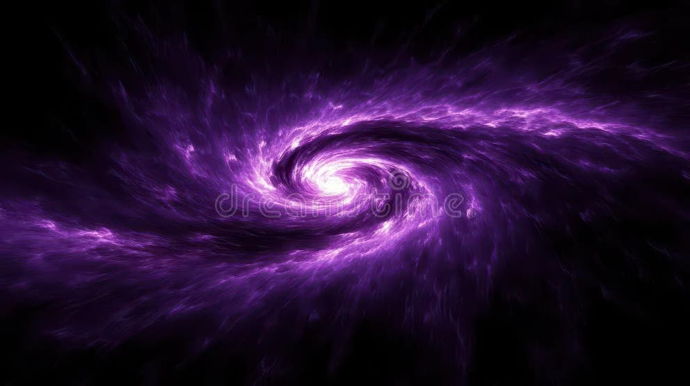 Purple Galaxy Vortex, Abstract Space Art Stock Illustration ...
