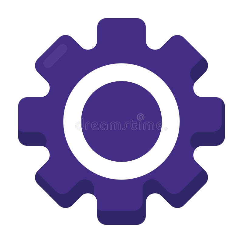 Purple gear cog stock vector. Illustration of machine - 265623570