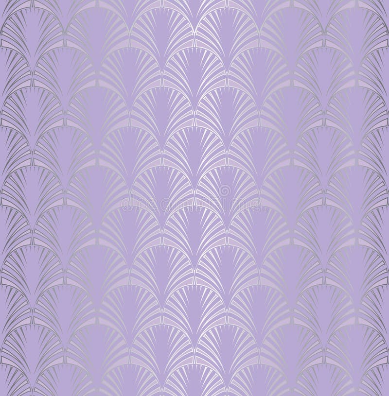 Purple Geometric Art Deco Pattern Design Stock Vector - Illustration of ...