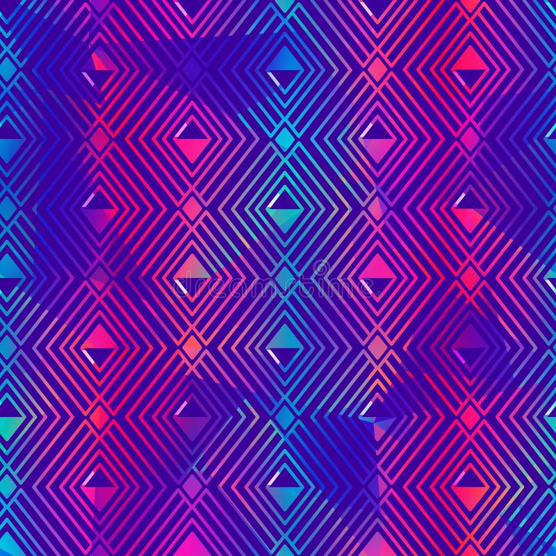 Purple Geometric Seamless Pattern Stock Vector - Illustration of ...