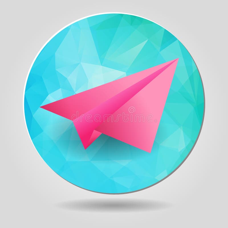 Purple Geometric Speech Bubble with Triangular Polygons Stock Vector ...