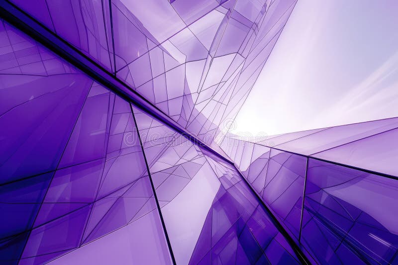 A Purple Geometric Structure with a White Background. AIG51A Stock ...