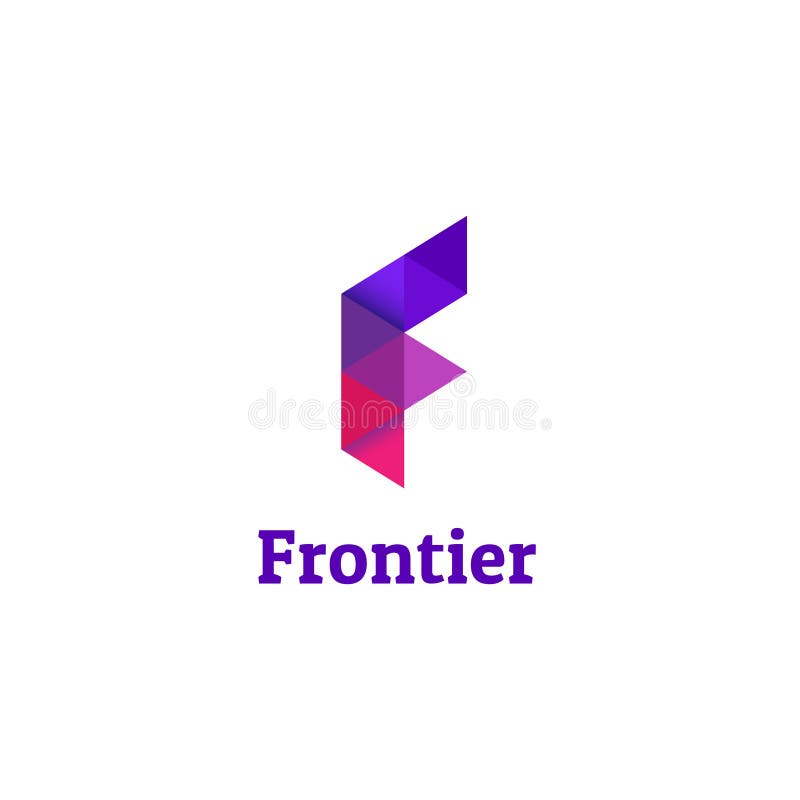 Purple Geometry Letter F Logo Design Stock Illustration - Illustration ...