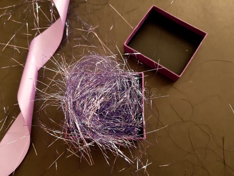 Purple gift box stock photo. Image of dark, purpleribbon - 203237876