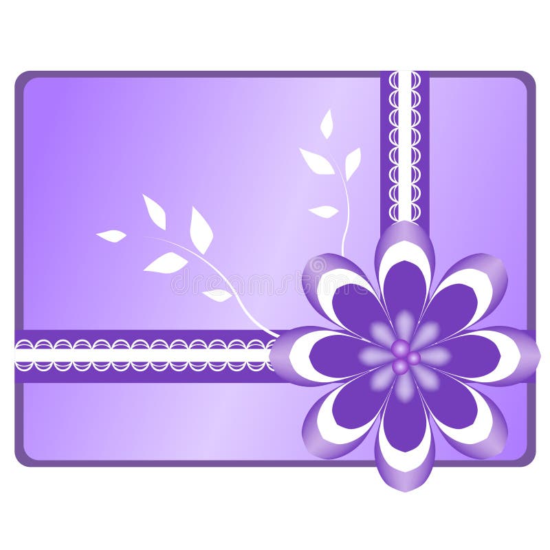 Purple gift box stock vector. Illustration of christmas - 23775969