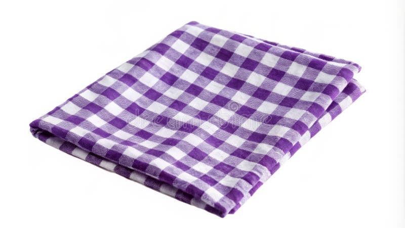Purple Gingham Napkin Folded Fabric Texture Stock Illustration ...