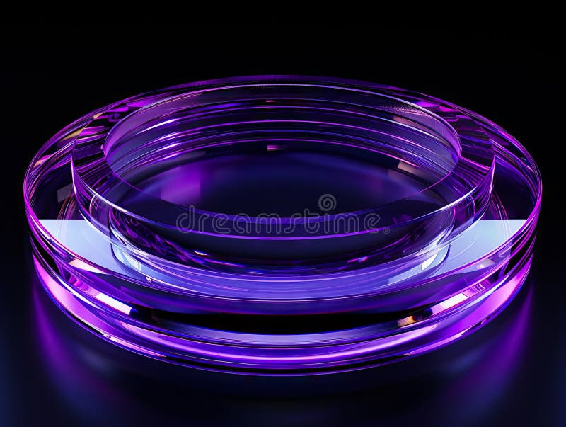 A Purple Glass Bowl with a Light Inside Stock Image - Image of light ...