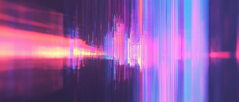 Purple Glitch Art Featuring Chromatic Aberration with Mystical and ...