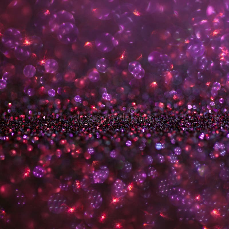 Purple Glitter Magic Background. Defocused Light and Free Focused Place ...