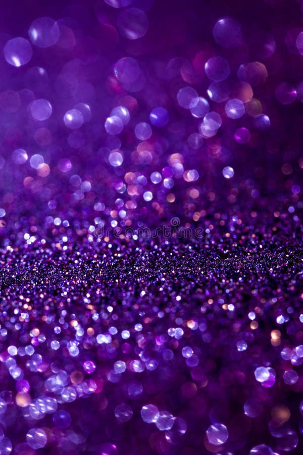 Purple Glitter Magic Background. Defocused Light and Free Focused Place ...
