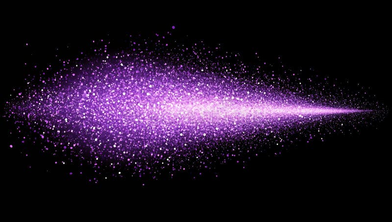 Purple Glitter Sparkles Against a Black Background Stock Illustration ...