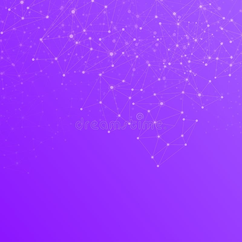 Purple Global Communication Background With Abstract Network Stock ...