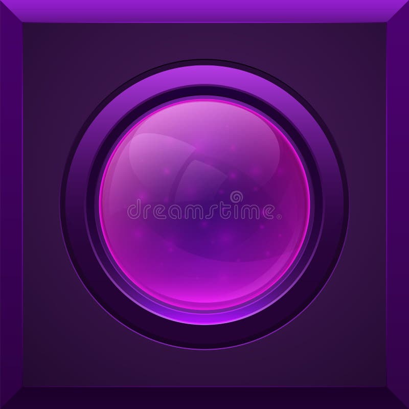 Purple glossy button stock vector. Illustration of banner - 39774875