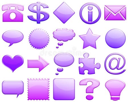 Glossy Puple Symbols Stock Illustrations – 1 Glossy Puple Symbols Stock ...