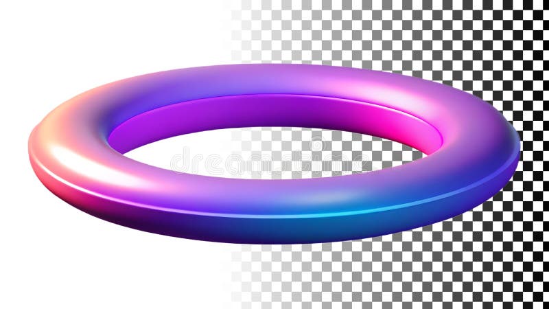Purple Glossy Ring, Abstract Shape and Modern Design Element Png ...